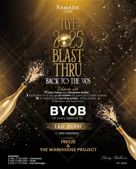 Ramada Bring Your Own Bottle And Bring The Hype This Nye Blast Thru