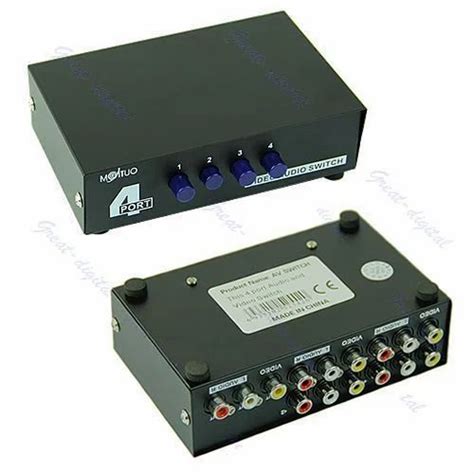 4 Port Input 1 Output Audio Video Av Rca Switch Box At ₹ 550 Av
