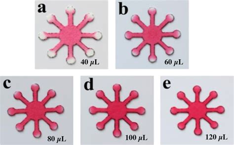 Paper‐based Microfluidic Devices After Spotting 40 µl A 60 µl B