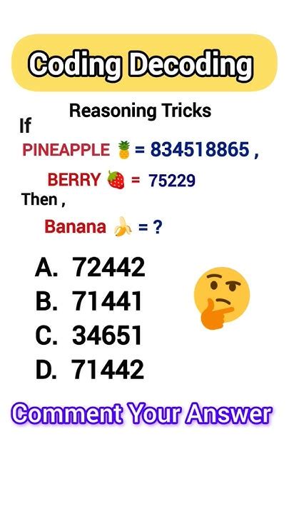 Coding Decoding Reasoning Tricks Shorts Tranding Viralreels Youtube