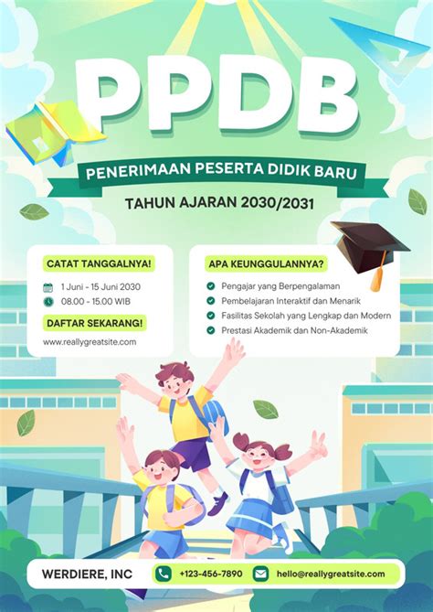 Gratis Contoh Poster Ppdb Terbaru Canva