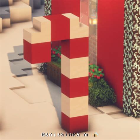Minecraft Christmas House 🎄 Design Decoration Ideas Candy Cane Minecraft Christmas Minecraft