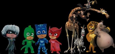 Madagascar And Pj Masks Crossover By Looneytunesfanlhl On Deviantart