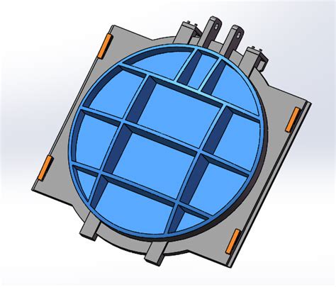 附壁式铸铁镶铜闸门DN1600 SOLIDWORKS 2018 模型图纸下载 懒石网