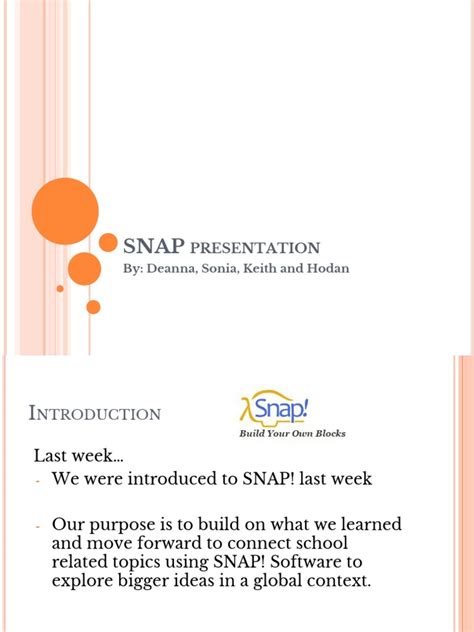 Snap Presentation Pdf Scratch Programming Language Curriculum