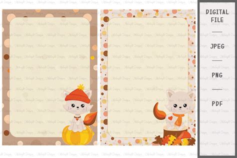 Fall Cats Memo Pad Bundle Graphic By Midnight Designs · Creative Fabrica