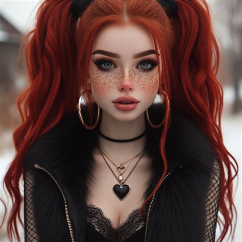 Redhead Goth Girl Real Readhead Version By Agony Angel On Deviantart