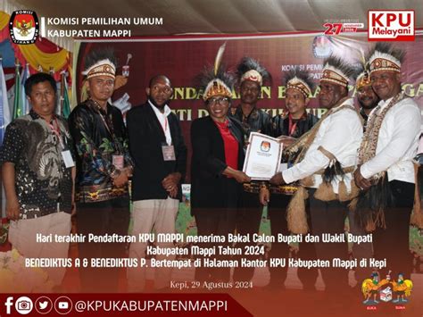 Kpu Kabupaten Mappi Terima Lima Bapaslon Bupati Dan Wakil Bupati Ini