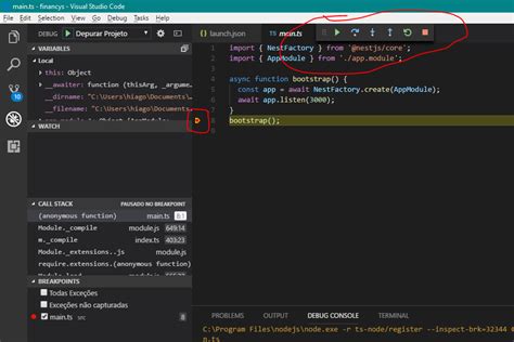Depurar Sua Aplicação Nestjs Com O Vscode Hiago Silva Souza