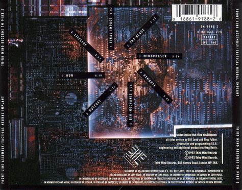 Car Tula Trasera De Front Line Assembly Tactical Neural Implant Portada