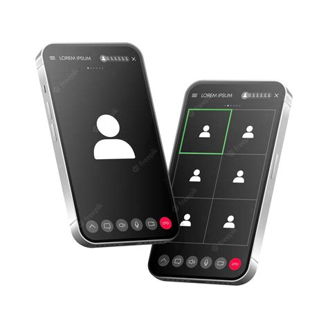 Premium Vector Incoming Video Call Mockup Videomail Screen Smartphone