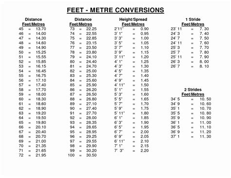 Printable Conversion Chart Cm To Feet And Inches Plan Your Year Easily