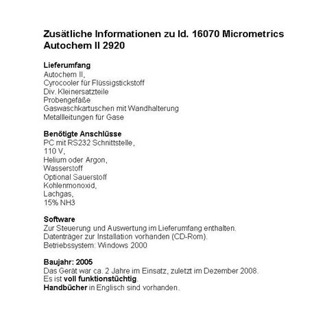 Micromeritics Autochem 2