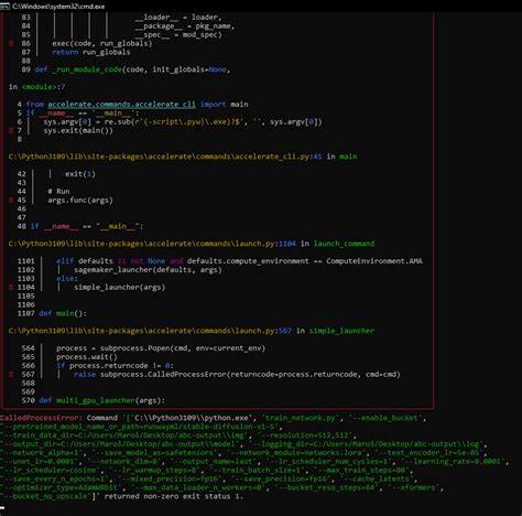 Returned Non Zero Exit Status 3221225477 Problem With Kohya Lora Training · Issue 567 · Kohya
