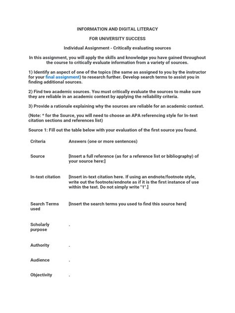 Dao Trong Nhan Individual Assignment Critically Evaluating Sources Pdf Educational