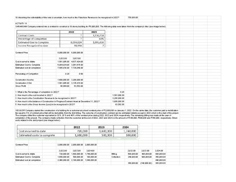 Ast Activites 12 Ast Activites 10 10 The Collectability Of The Note