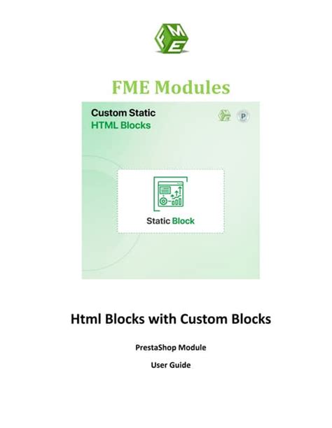 Prestashop Custom Html Block English Guide Pdf