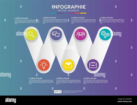 Infographic Element Design Template For Presentation Diagram Workflow Annual Report Business