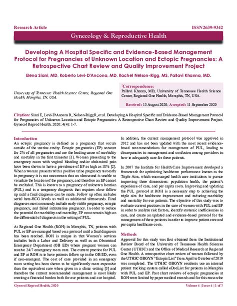 Pdf Developing A Hospital Specific And Evidence Based Management Protocol For Pregnancies Of