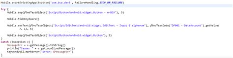 [katalon mobile testing] error invalid json syntax root cause java