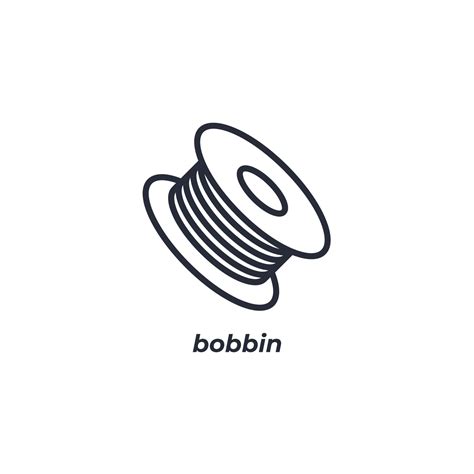 Vector Sign Bobbin Symbol Is Isolated On A White Background Icon Color