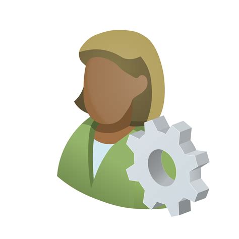 Black Woman With Gear Icon Settings Icon Or Instruction Vector Art At Vecteezy