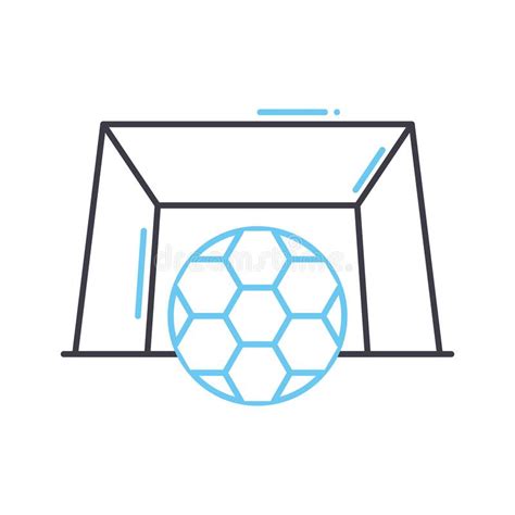 Football Game Line Icon Outline Symbol Vector Illustration Concept Sign Stock Vector
