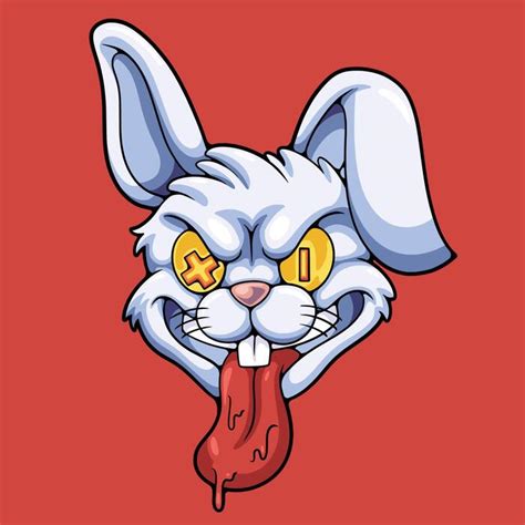 Evil Bunny Drawing Vector Art Icons And Graphics For Free Download