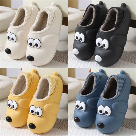 데일리나인 무료배송 Dn9ne 여성 털신 댕댕이 캐릭터 겨울 방한 털슬리퍼 털실내화 여자 겨울신발 모카 털신