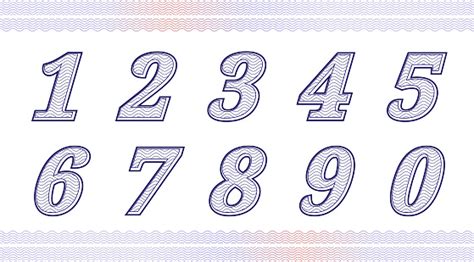 졸업장 인증서 머니 그리드 텍스처가 있는 길로체 번호 또는 문자 길로쉐에 대한 스톡 벡터 아트 및 기타 이미지 길로쉐 은행업무 숫자 Istock