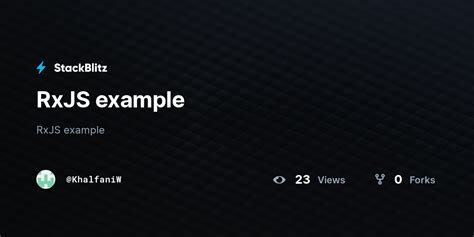 Rxjs Example Stackblitz