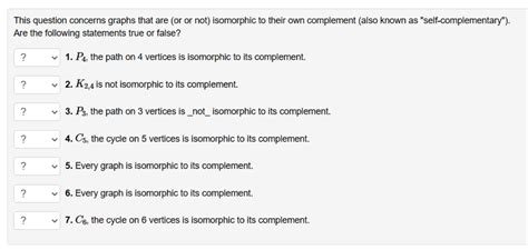 Solved This Question Concerns Graphs That Are Or Or Not