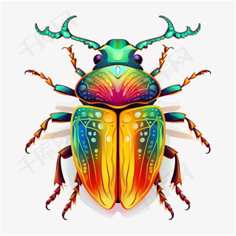 甲虫昆虫元素立体免抠图案素材图片免费下载 千库网
