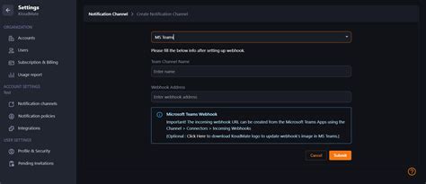 Setting Up Notifications Kloudmate Documentation