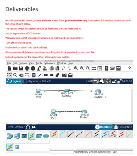 Solved Install Cisco Packet Tracer Create And Save A New Chegg Com