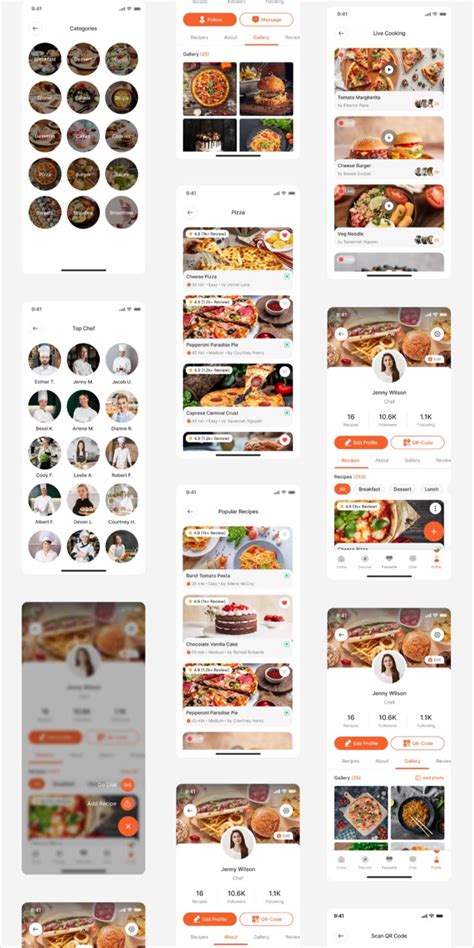 Recipe Mobile App Uiux Design Food Recipe App Design Application