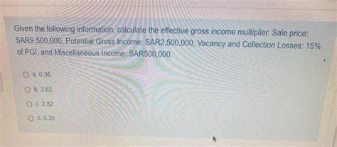 solved given the following information calculate the