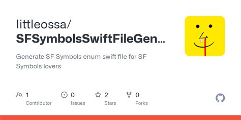 github littleossa sfsymbolsswiftfilegenerator generate sf symbols enum swift file for sf