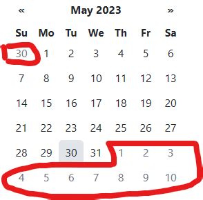 Show Only This Month I View Issue Mymth Vanillajs Datepicker Github