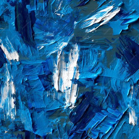 Premium Photo | A close up of a blue painting with a lot of paint on it ...