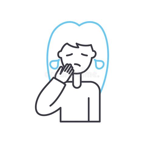 Runny Noise Line Icon Outline Symbol Vector Illustration Concept