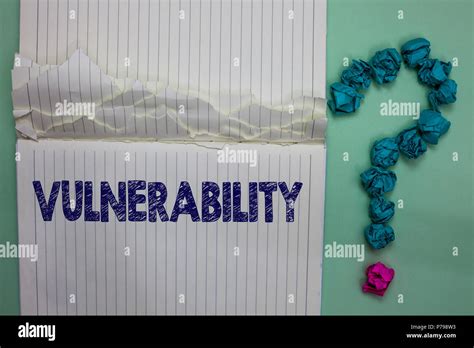 Writing Note Showing Vulnerability Business Photo Showcasing Information Susceptibility Systems