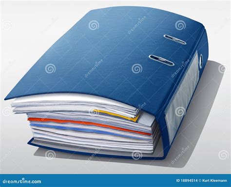 Thick Blue File Stock Photo Image Of Bills Office Firm 18894514