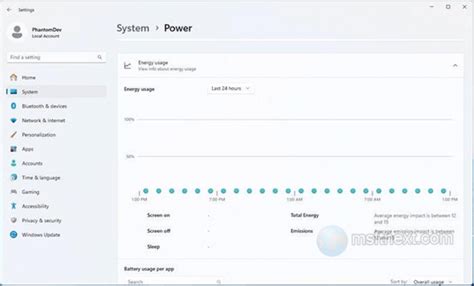 How To Enable Battery Usage Per App In Windows 11