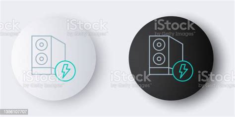 회색 배경에 격리 된 컴퓨터 아이콘의 라인 케이스입니다 컴퓨터 서버 워크스테이션 다채로운 개요 개념 벡터 0명에 대한 스톡 벡터 아트 및 기타 이미지 Istock