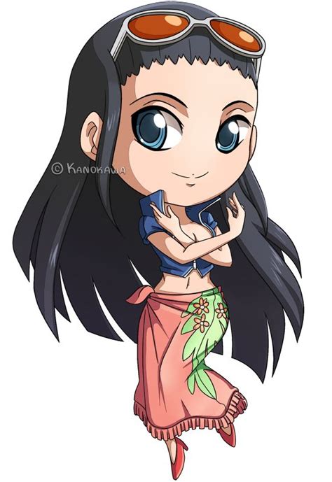 One Piece Nico Robin Chibi Version Animasi Chibi Orang Animasi