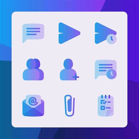 Basic Ui Icons In Gradient Style For Ui Ux Design Website Icons