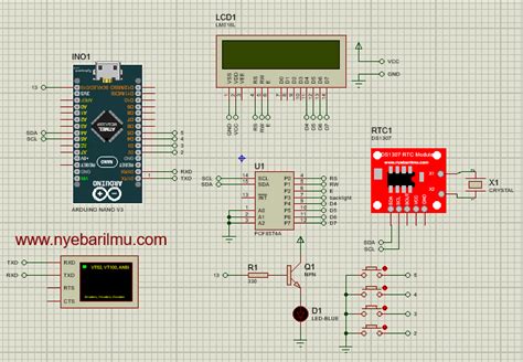 Jam Digital Atau Clock Digital Ds1307 Menggunakan Button Nyebarilmu