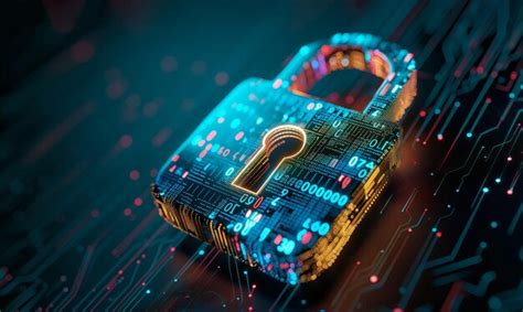 Digital Padlock On A Futuristic Circuit Board Background Illustrating Secure Data Encryption