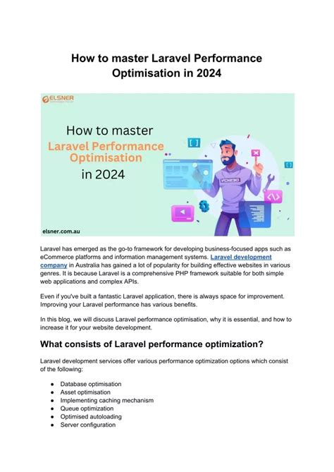 Ppt How To Master Laravel Performance Optimisation In 2024 Powerpoint